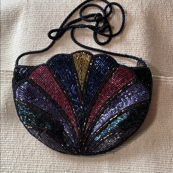 Macau | Bags | Glass Seed Bead Clam Shell Clutch Purse | Poshmark